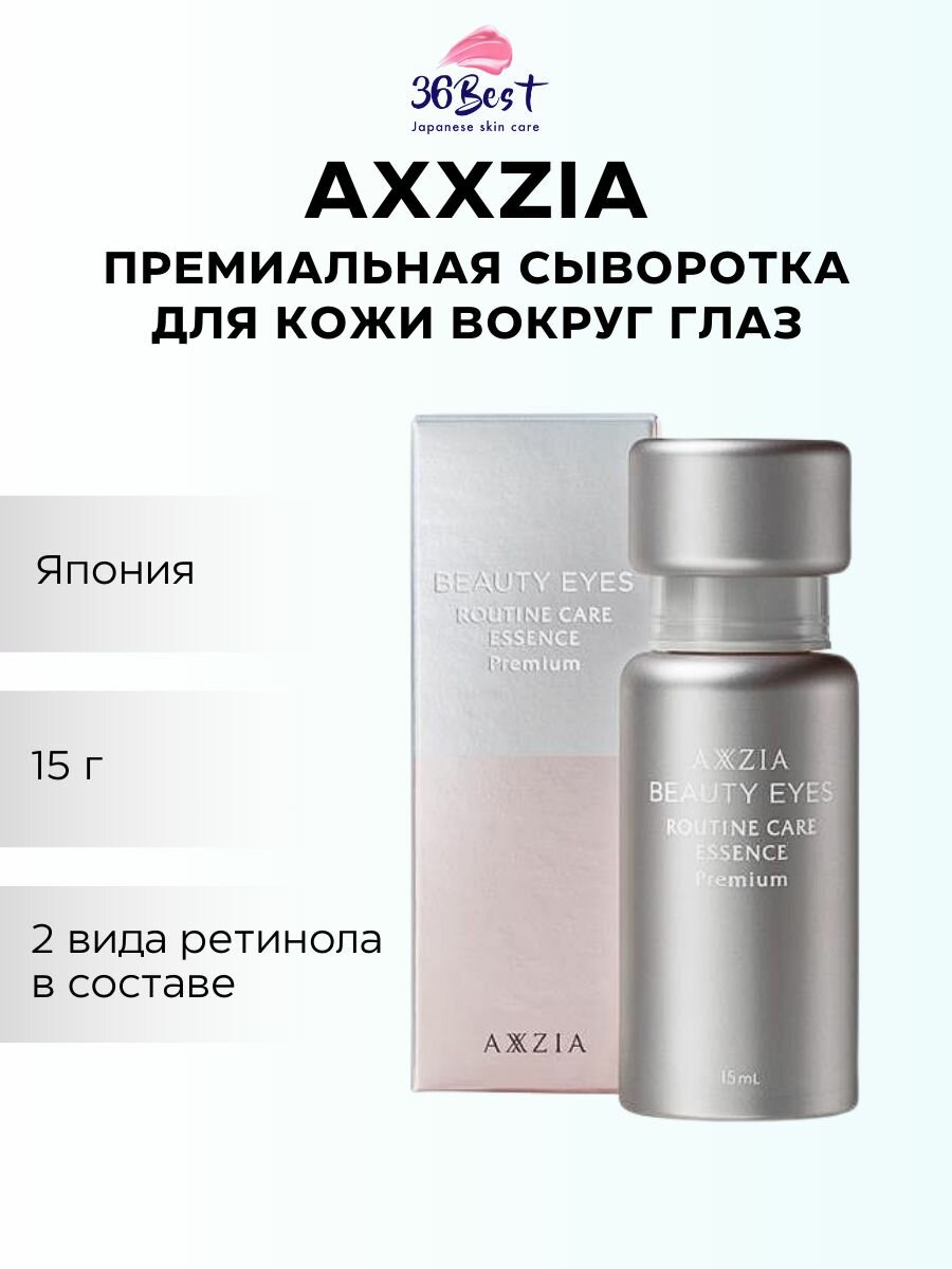 AXXZIA Сыворотка Beauty Eyes Routine Care для век и зоны вокруг глаз антивозрастная с ретинолом15 мл