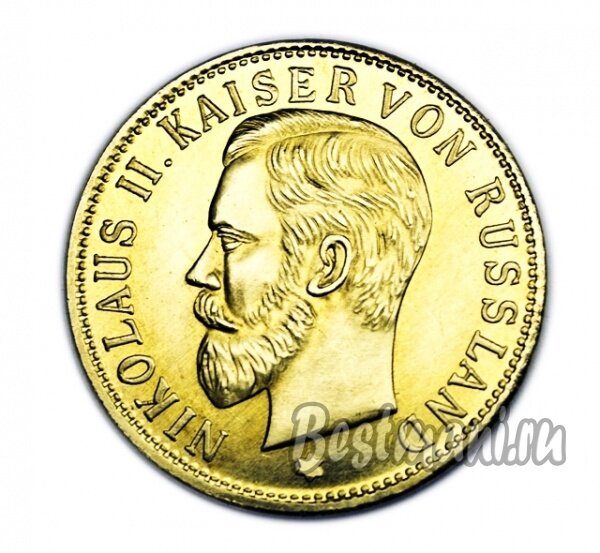 Золотая медаль 1914 г Визит императора Николая 2 в Берлин Пруссия сувенирная копия бронза, ордена медали и награды