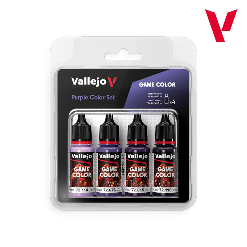 Набор красок для сборных моделей Vallejo Game Color: Purple Color Set (4) - обновленная формула 2024