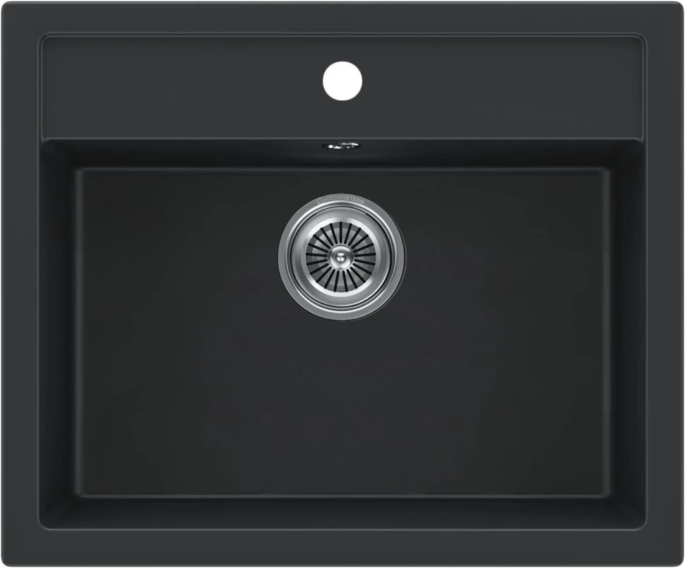 Кухонная мойка KuchenStern Ku-Granit Top 60 106BL10 56x50,5 см, черный