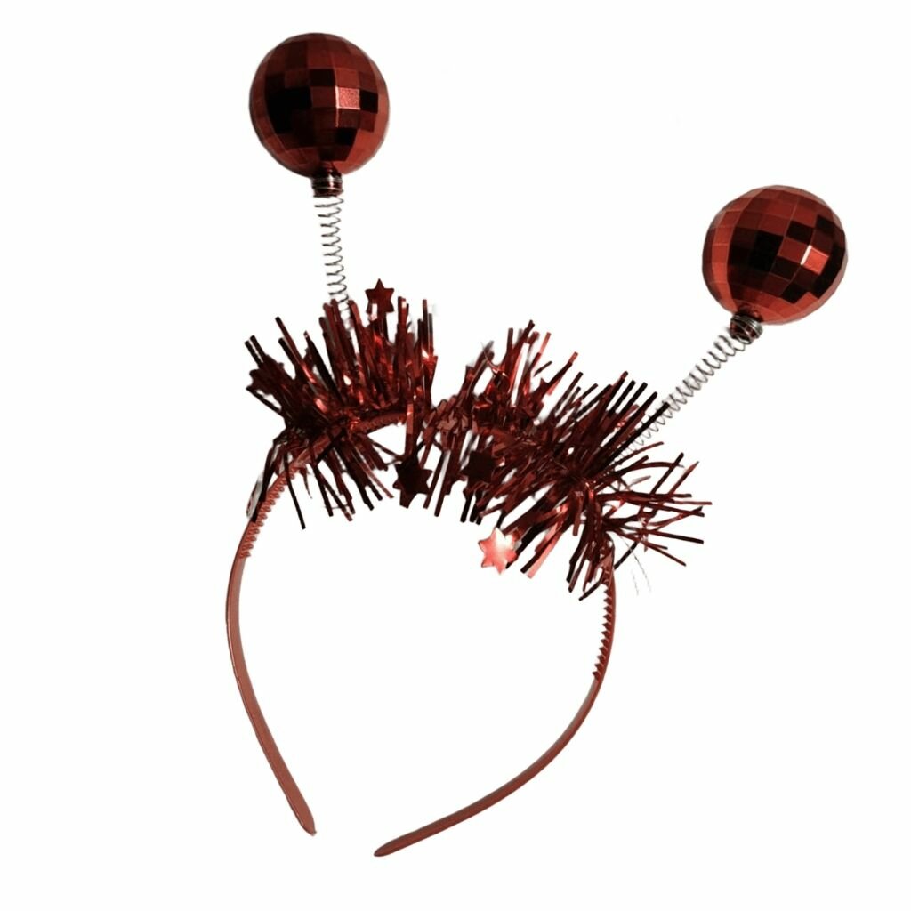 (1 шт.) Повязка на голову в стиле диско-красный