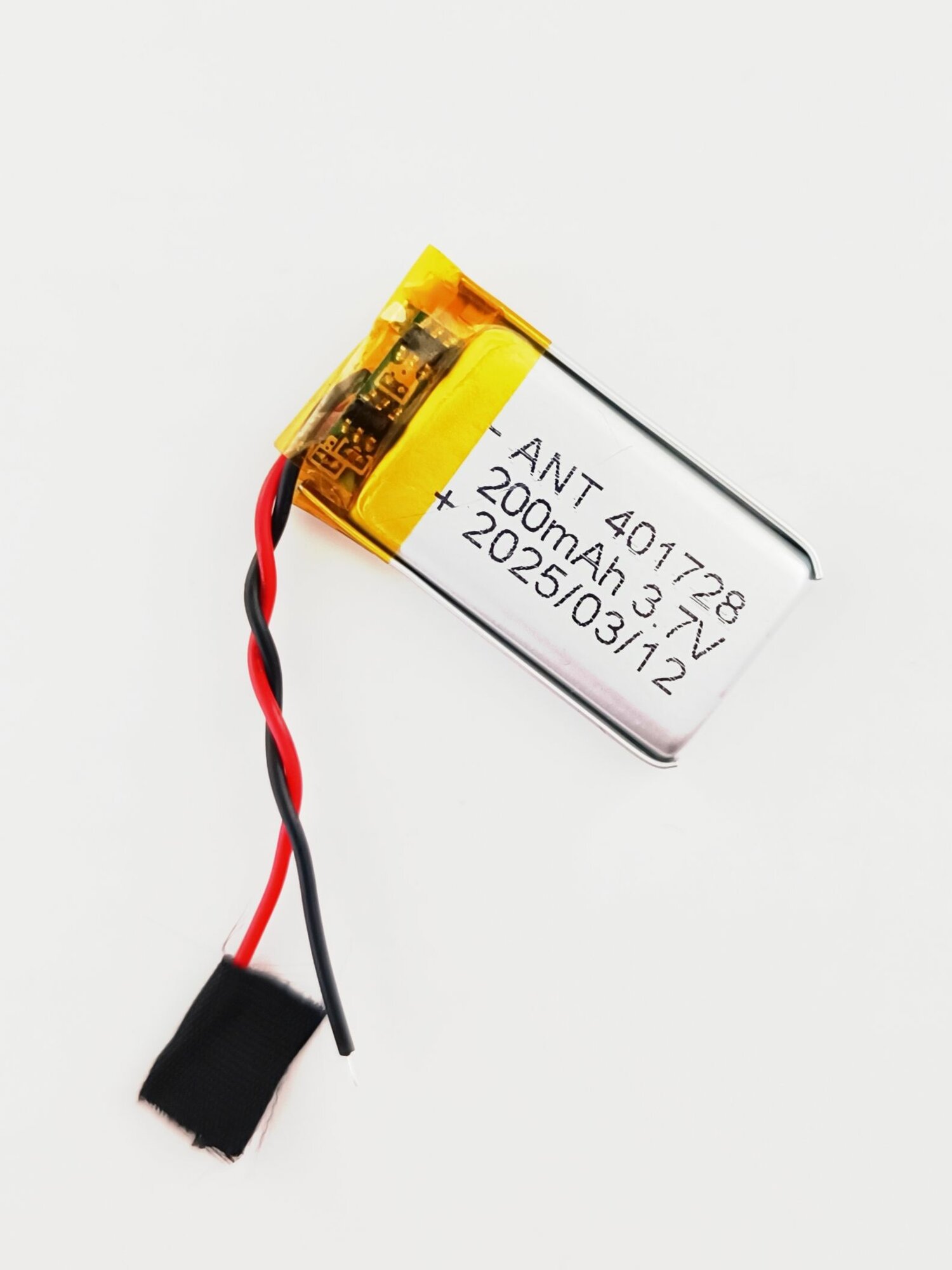 Аккумулятор 3.7v 200mAh 2pin 2 провода к зарядному кейсу (футляру) наушников батарея к кейсу беспроводных наушников Терабайт Маркет