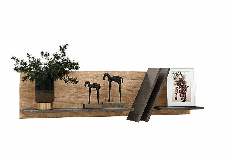 Соренто Полка (Дуб крафт/Бетон темный) (Миф)