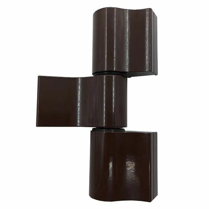 Петля для дверей из "теплого алюминия" трехсекционная подшипниковая коричневая на анкерах