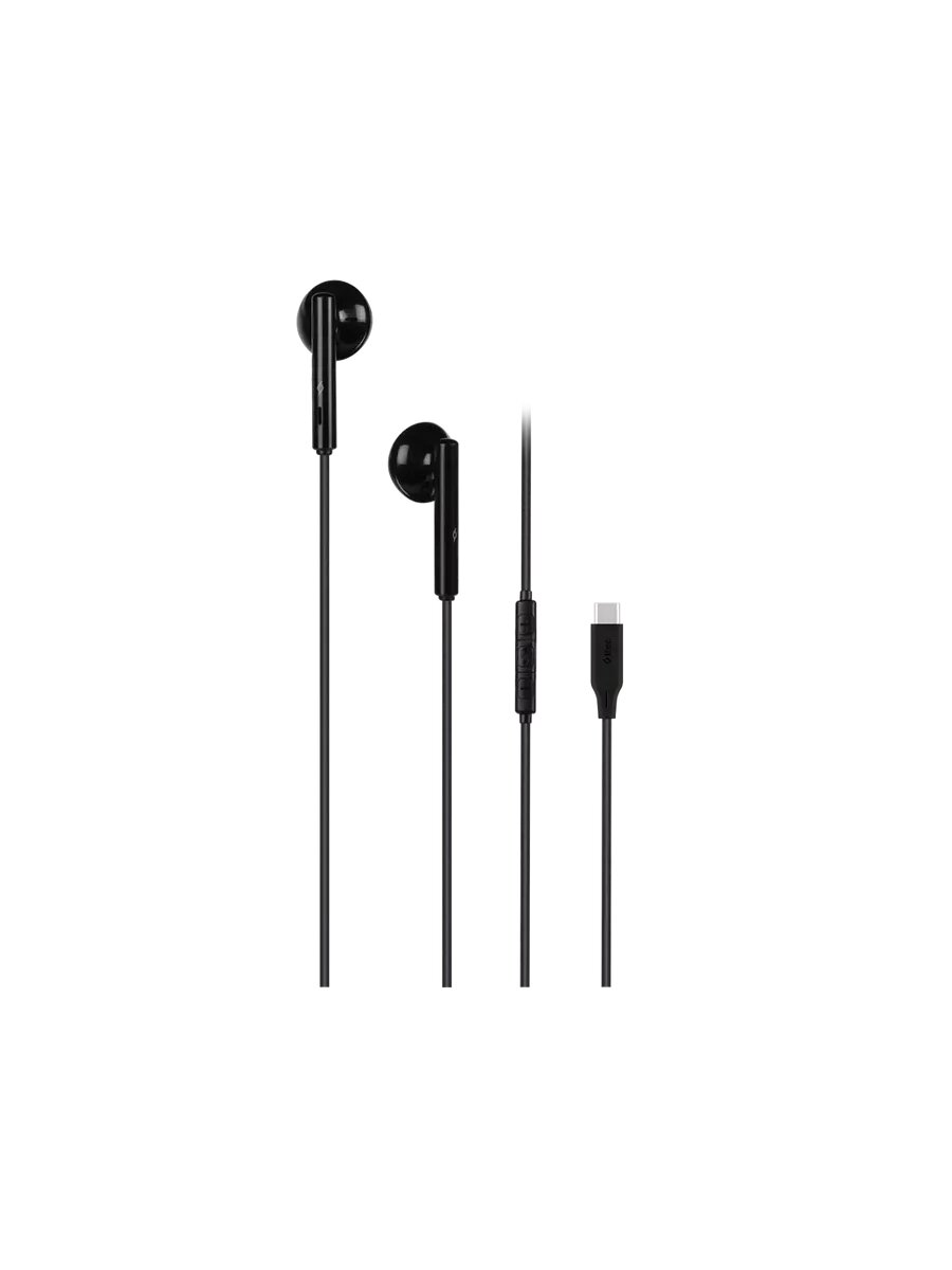 Наушники-вкладыши TTEC Rio 2 USB-C Stereo In-Ear Headset с микрофоном. Цвет: черный