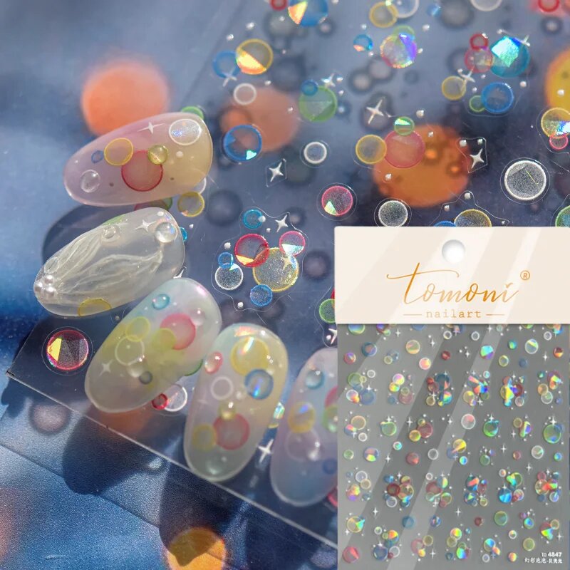 Томони nailart TO-4847 наклейки для ногтей с пузырьками