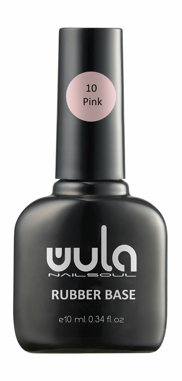 WULA NAILSOUL Гель-лак для ногтей "Каучуковая камуфлирующая база", 10 мл, 10 розовый