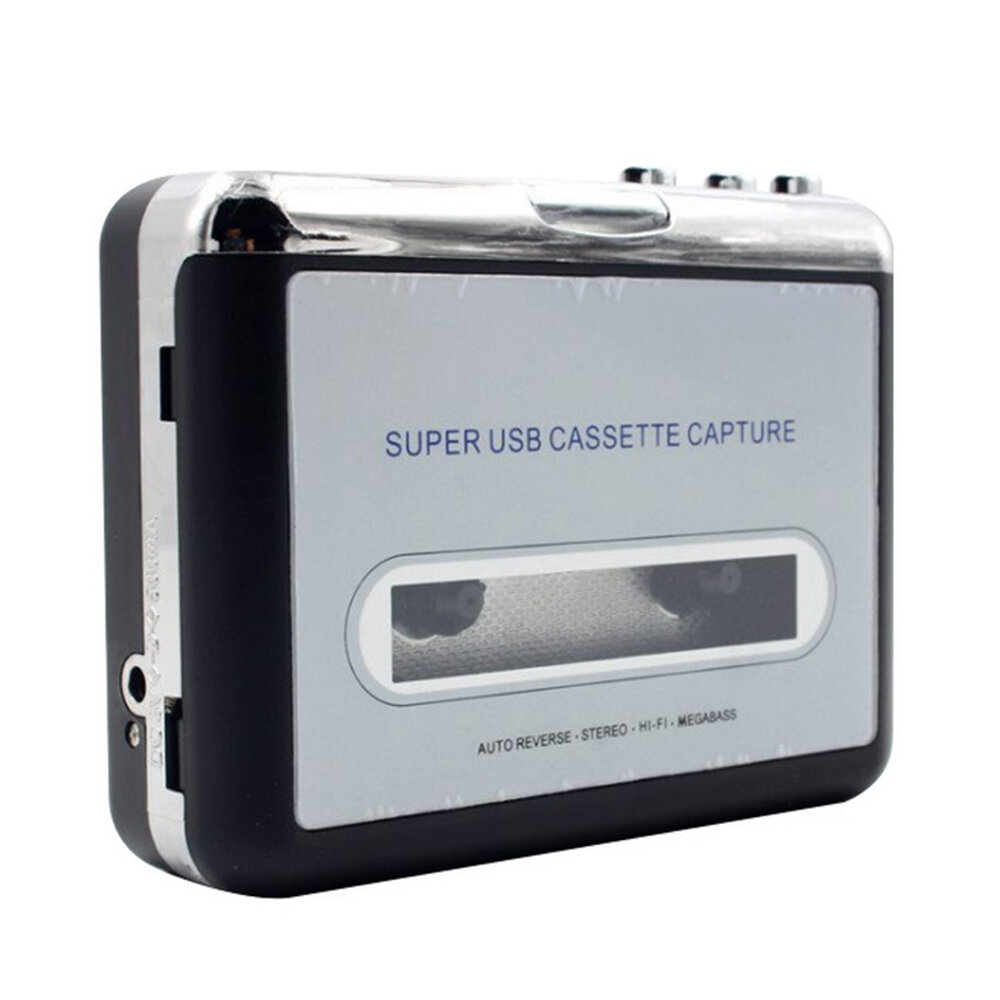 Кассетная машина usb cassette capture USB кассетный рекордер преобразование MP3 usb кассетная машина, поддержка USB и батарейного питания (2 батарейки AA), интерфейс USB, режимы записи WAV MP3, длина USB кабеля 80см, размеры 112(L) x 80(W) x 31(H) мм,