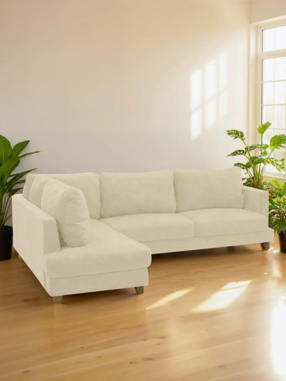 Угловой диван Плимут большой 300х221 см, велюровая обивка Vivaldi 03