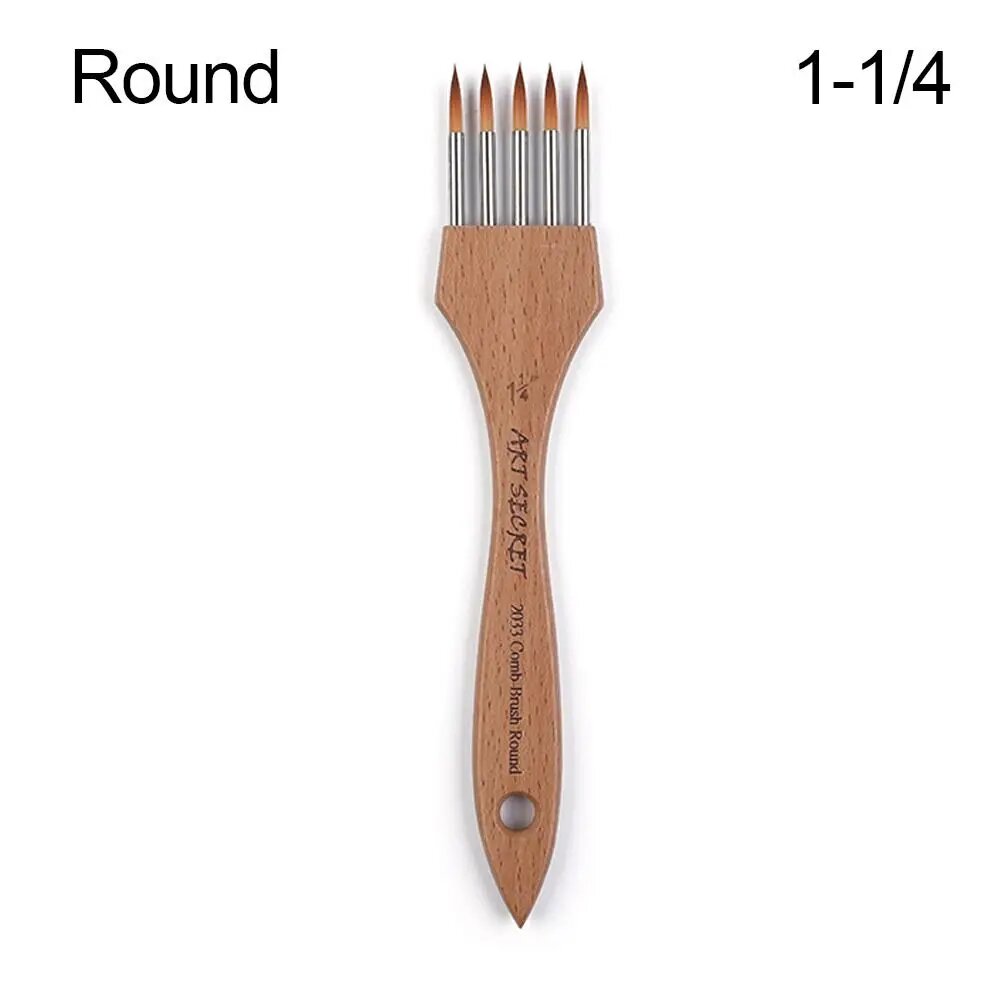 Набор кистей для рисования из нейлона и бамбука 1-1-4-Round