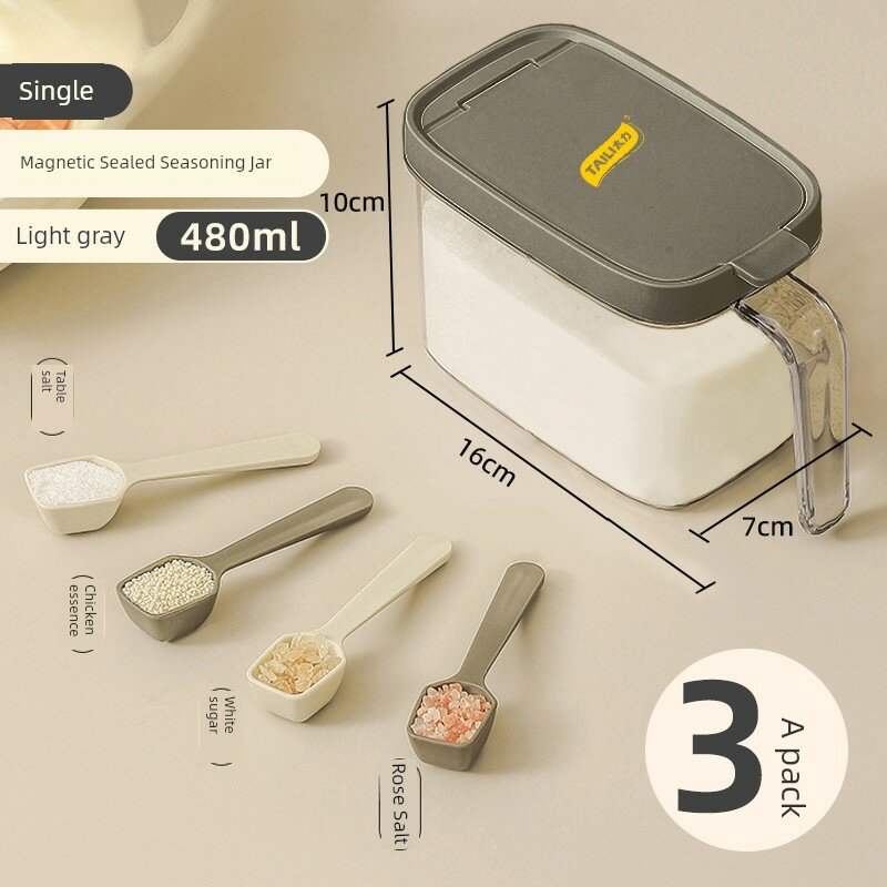 Магнитная банка для специй Taili, бытовая кухонная емкость для специй, герметичная, влагонепроницаемая, для хранения,