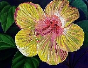 Картины бисером Ткань Гибискус S-043