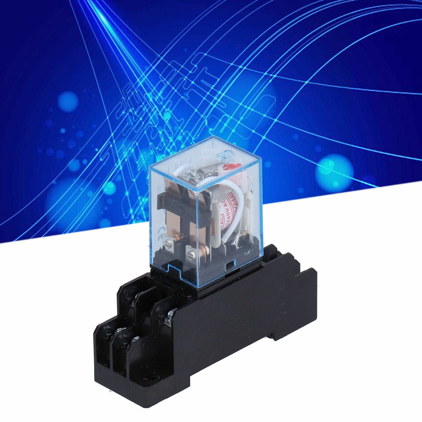 LY2NJ, 8 контактное силовое реле, 220V, контрольная лампочка