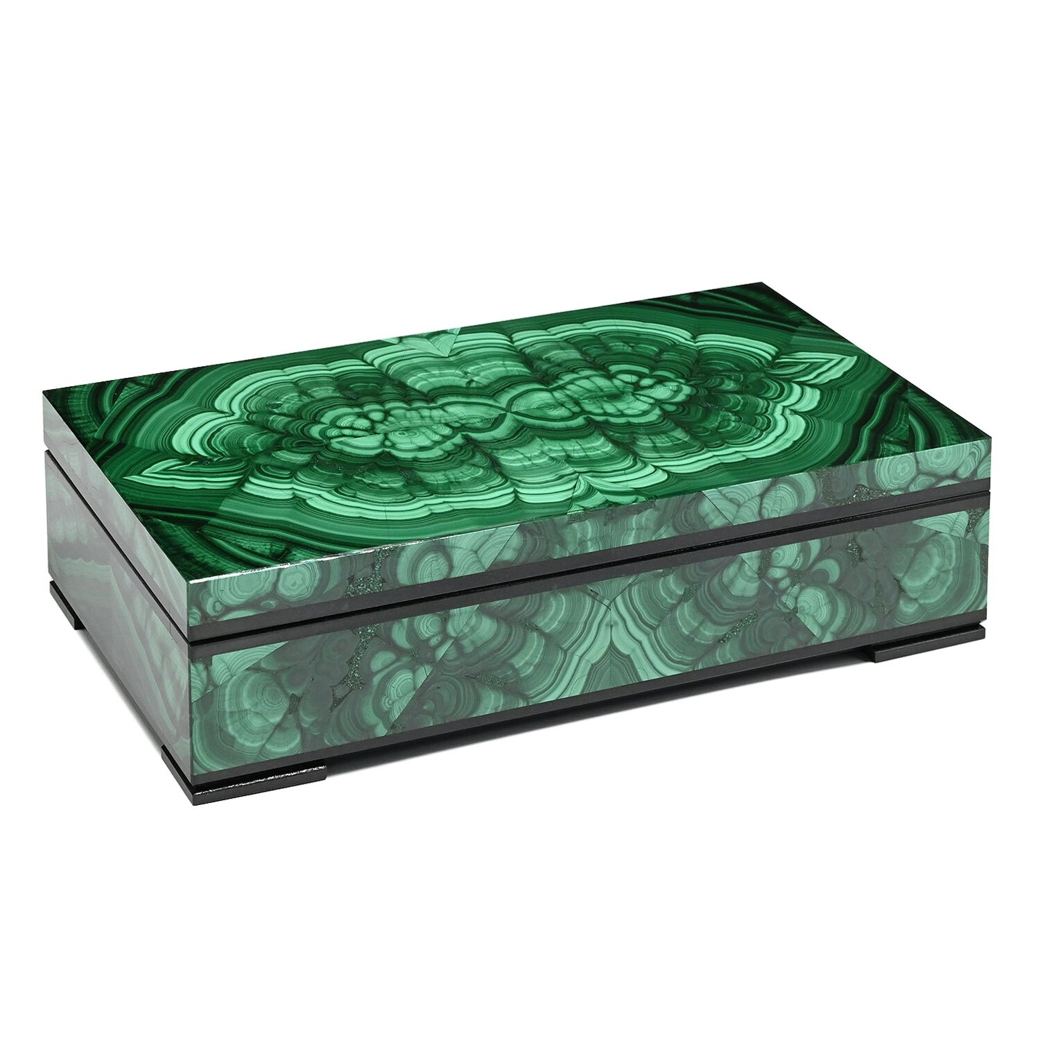 Ларец для купюр из малахита 185*90*50мм .