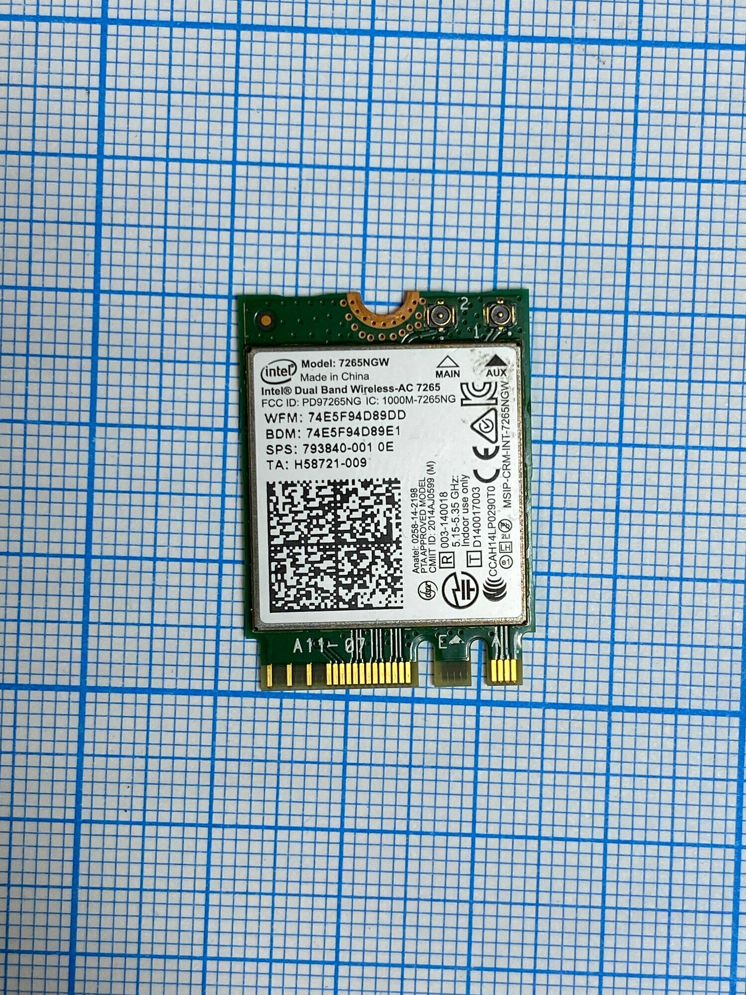 Модуль Wi-Fi для HP Omen 15-ce018ur 15-ce000