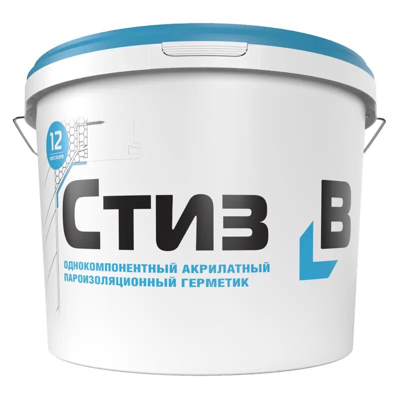 Герметик акриловый для окон Сазиласт Стиз В цвет светло-серый 7 кг