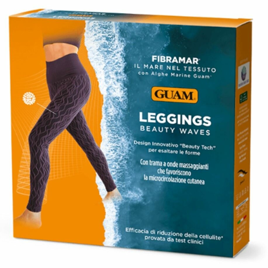 Легинсы для занятий спортом Guam Fibramar "Beauty Waves" цвет сливовый, XS/S