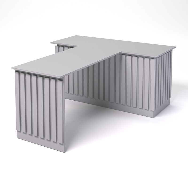 Стол руководителя №3 с приставкой брифингом, Серый. Производитель товара - компания Westcom.