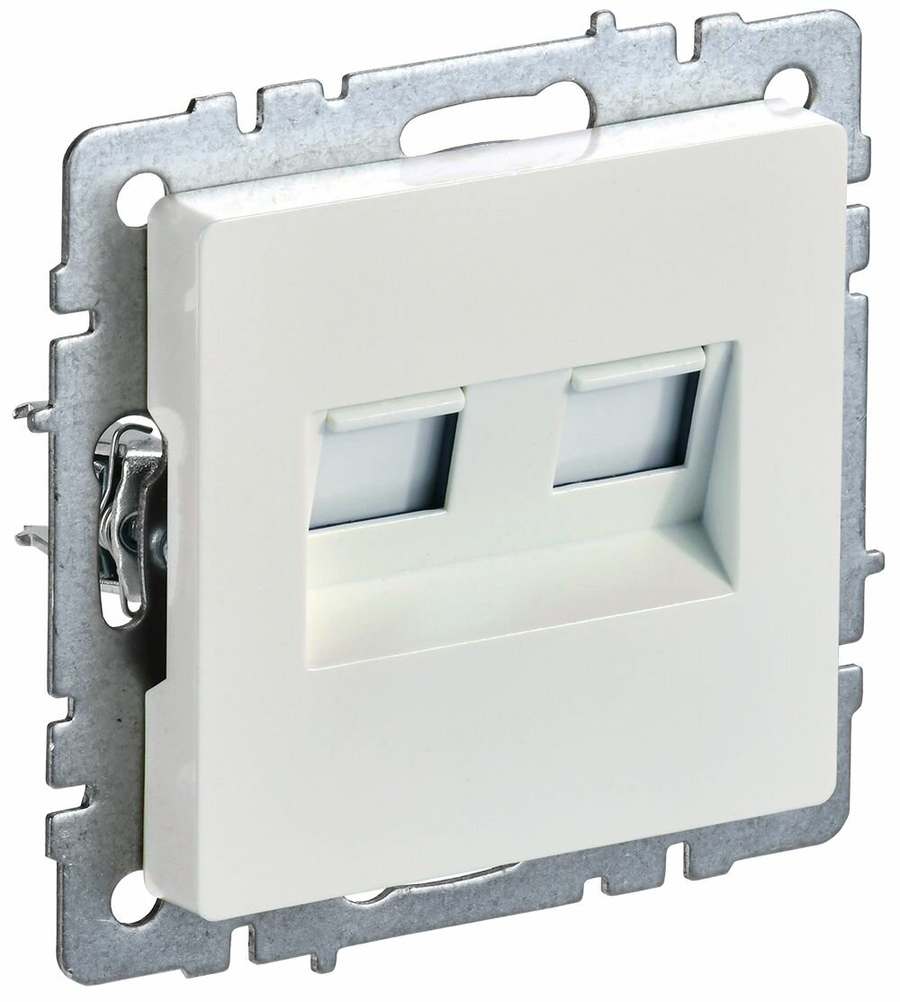 IEK BRITE BAЖемчуг Розетка комп. 2-ая RJ45 кат.6 РК11-2-БрЖ, BR-K20-2-K36