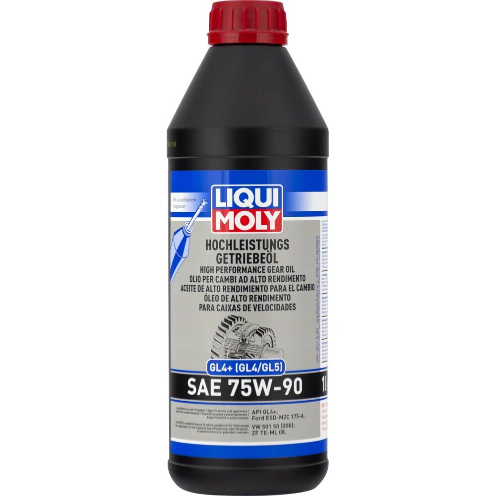 Трансмиссионное масло LIQUI MOLY Hochleistungs-Getrieb синтетическое, 75W-90, GL-4+ ,1 л 4434