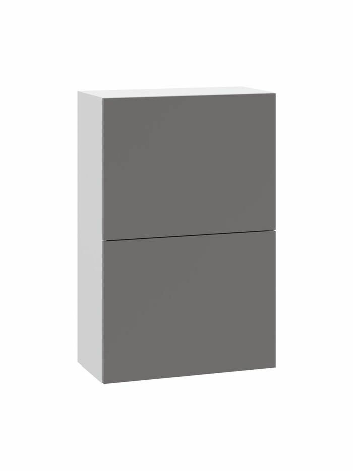 Кухонный модуль навесной, барный шкаф Тандем, высокий, 60х29.6х91.2 см, Белый / Грей