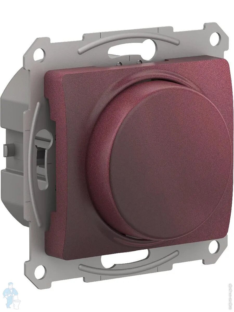 Светорегулятора поворотно-нажимного Glossa LED RC 315Вт баклажан. SchE GSL001130