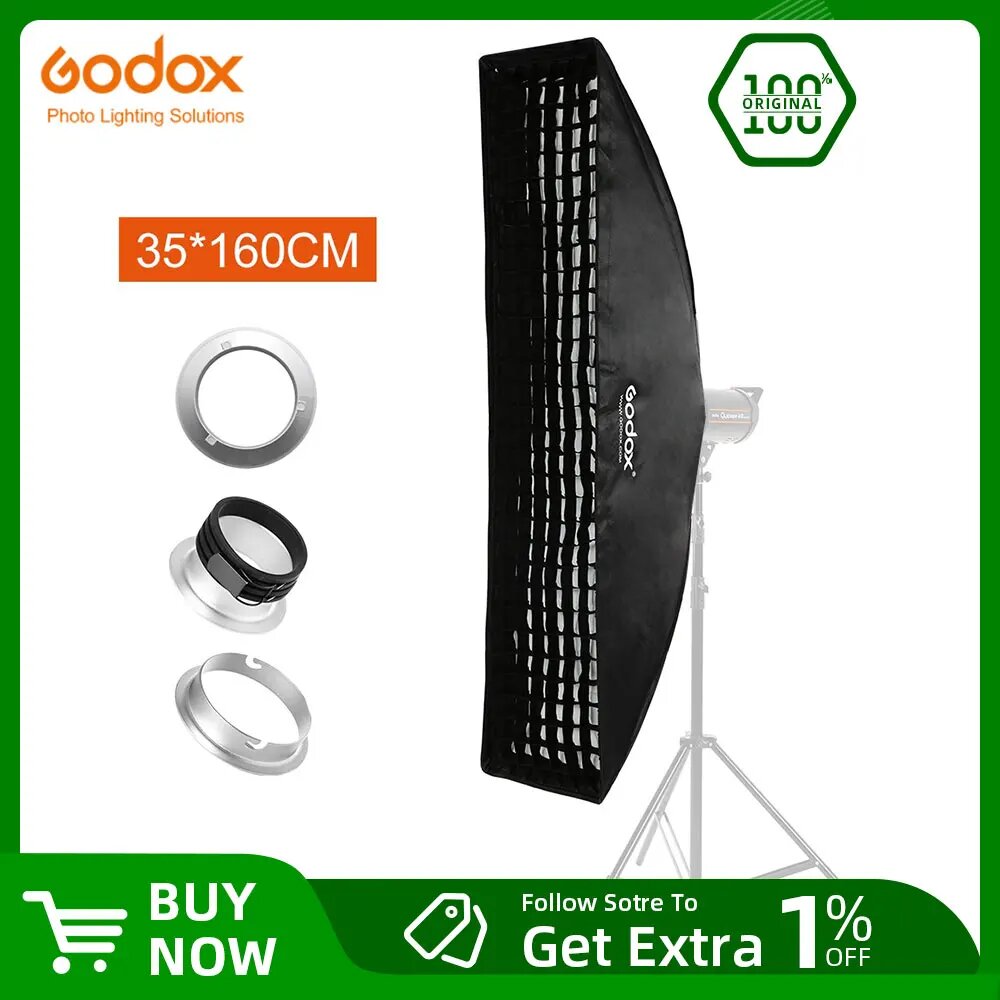 Godox прямоугольный софтбокс 35x160 см для Bowens Mount