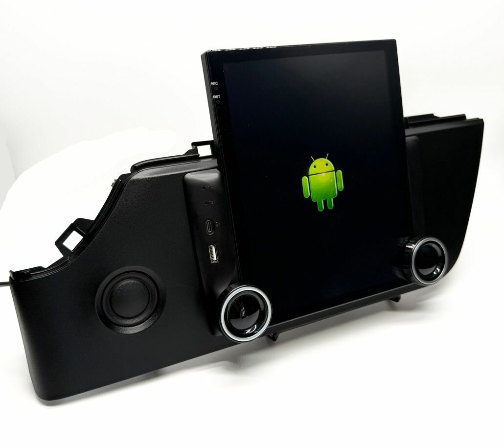 Большая магнитола Tesla Drive One 4/64 с крутилками Kia Rio 4 2021-2025