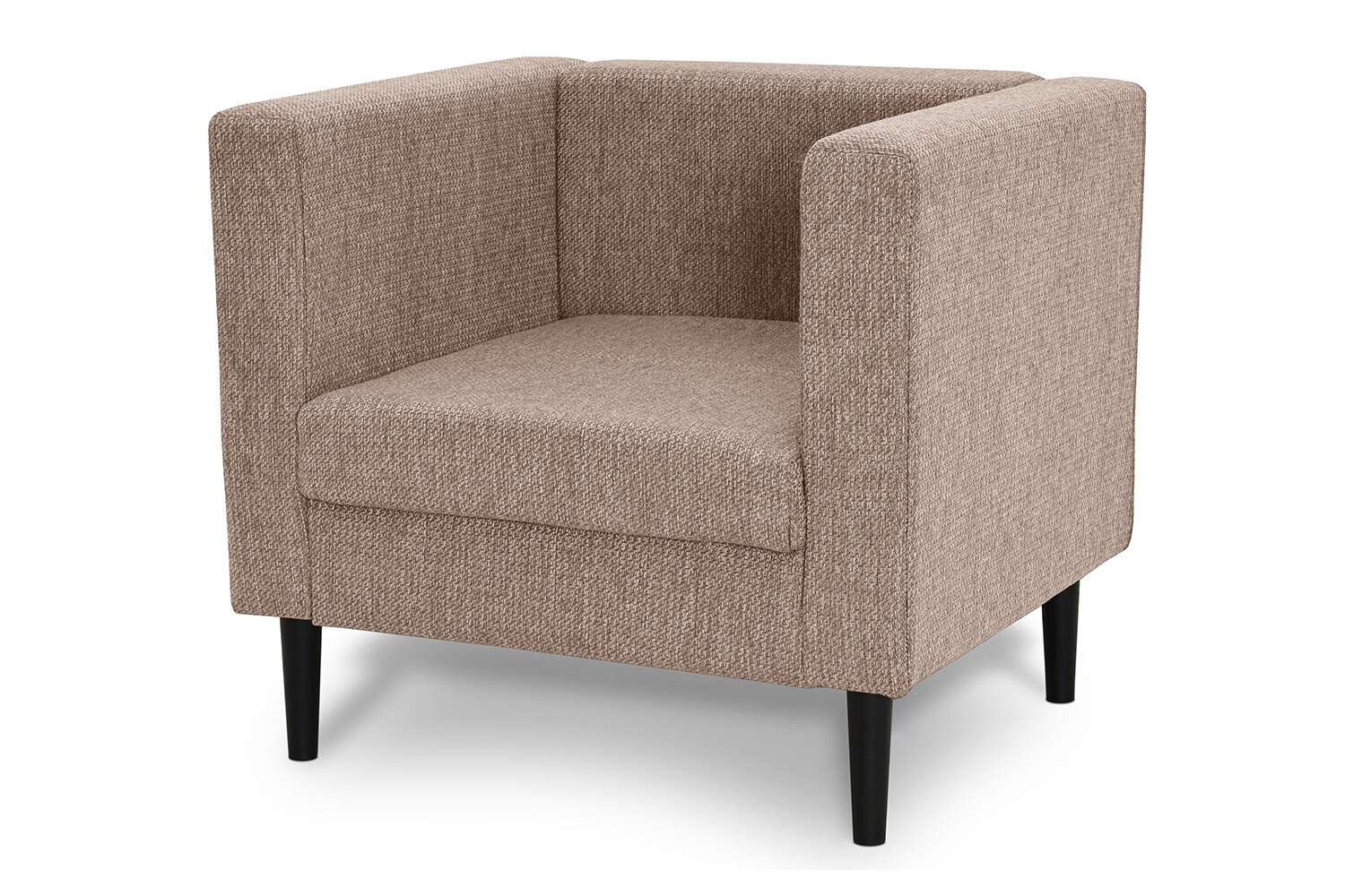 Кресло с подлокотниками Куб 70х63х63 см, обивка рогожка, цвет бежевый