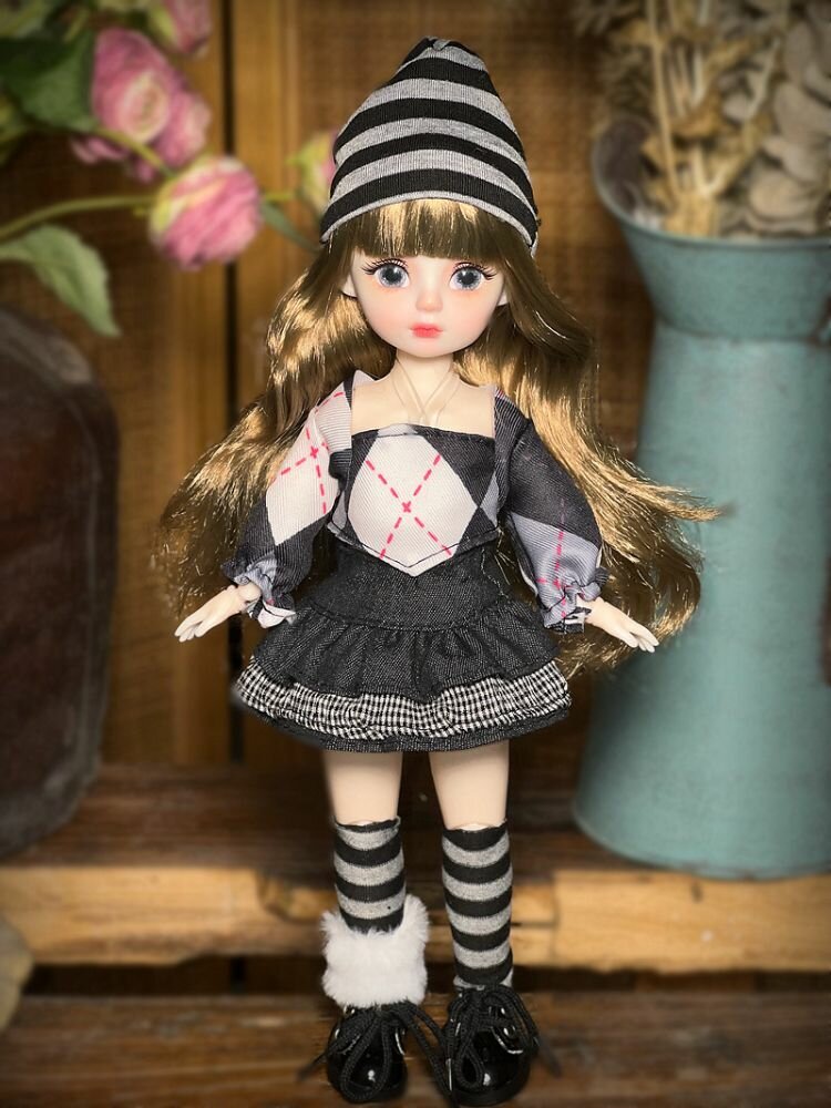 Укла Лори 30Cm, 6 часов Bhd полный набор, 20 суставов, макияж