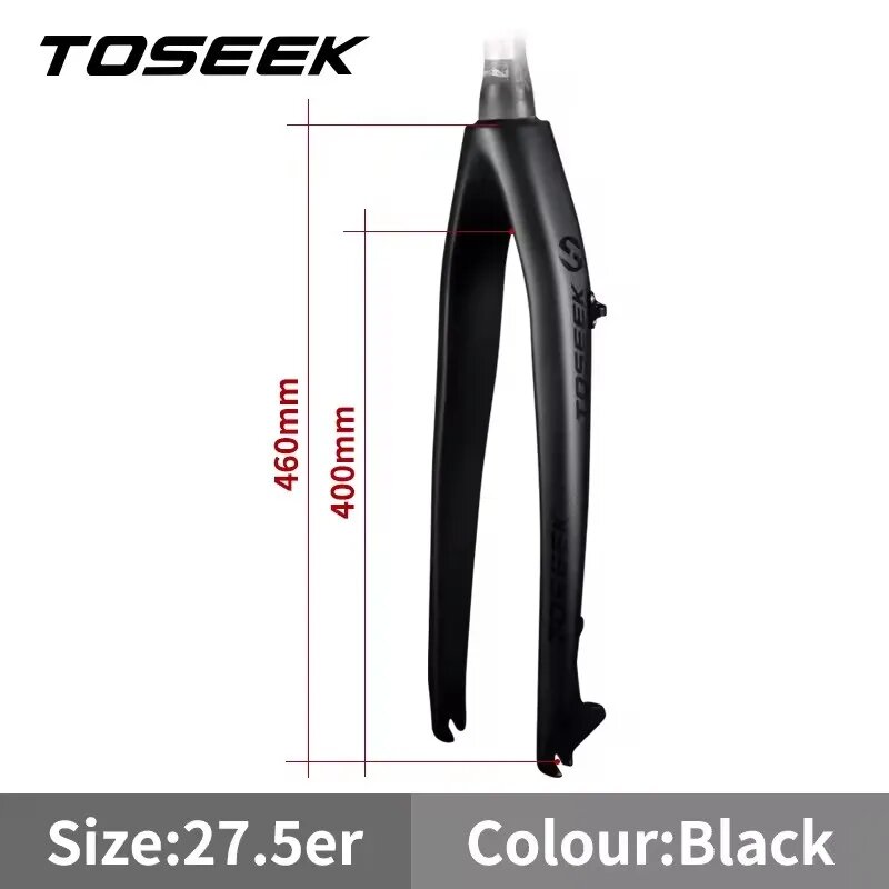 TOSEEK Вилка MTB 27.5er, Черный, Tapered