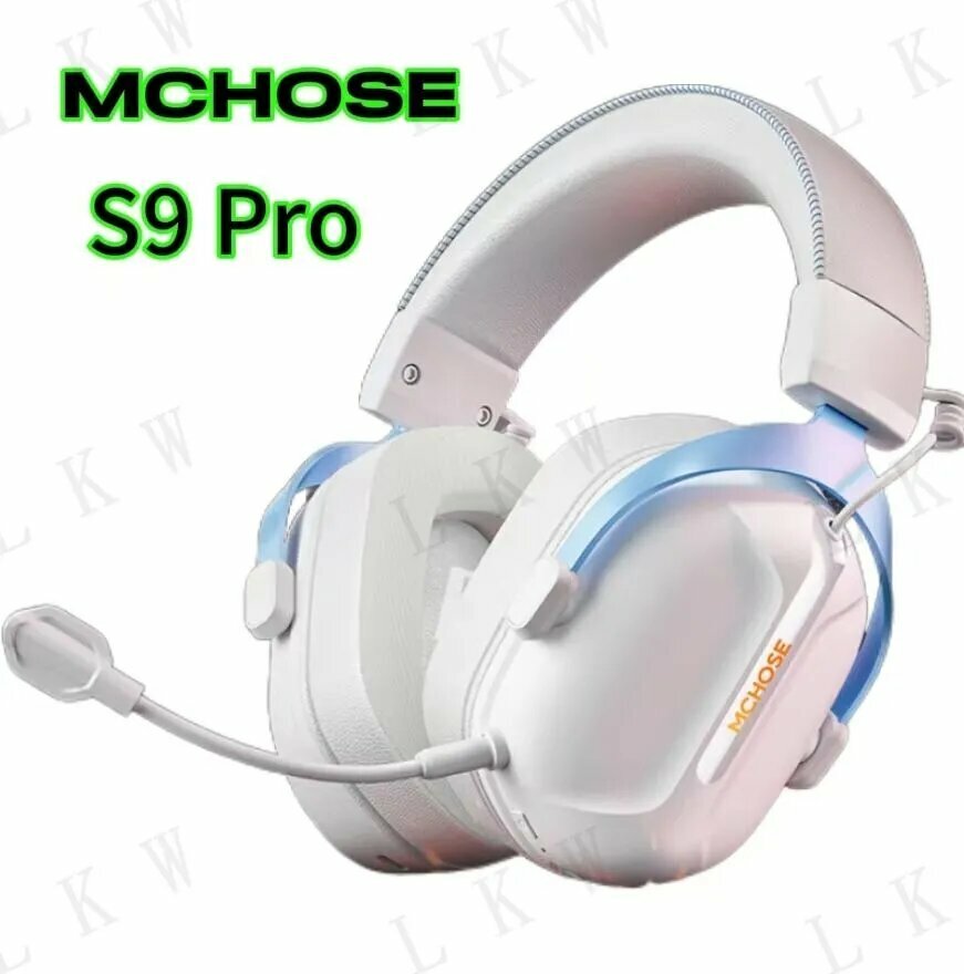 Наушники с микрофоном, Bluetooth, Радиоканал, USB Type-C, USB, белый
