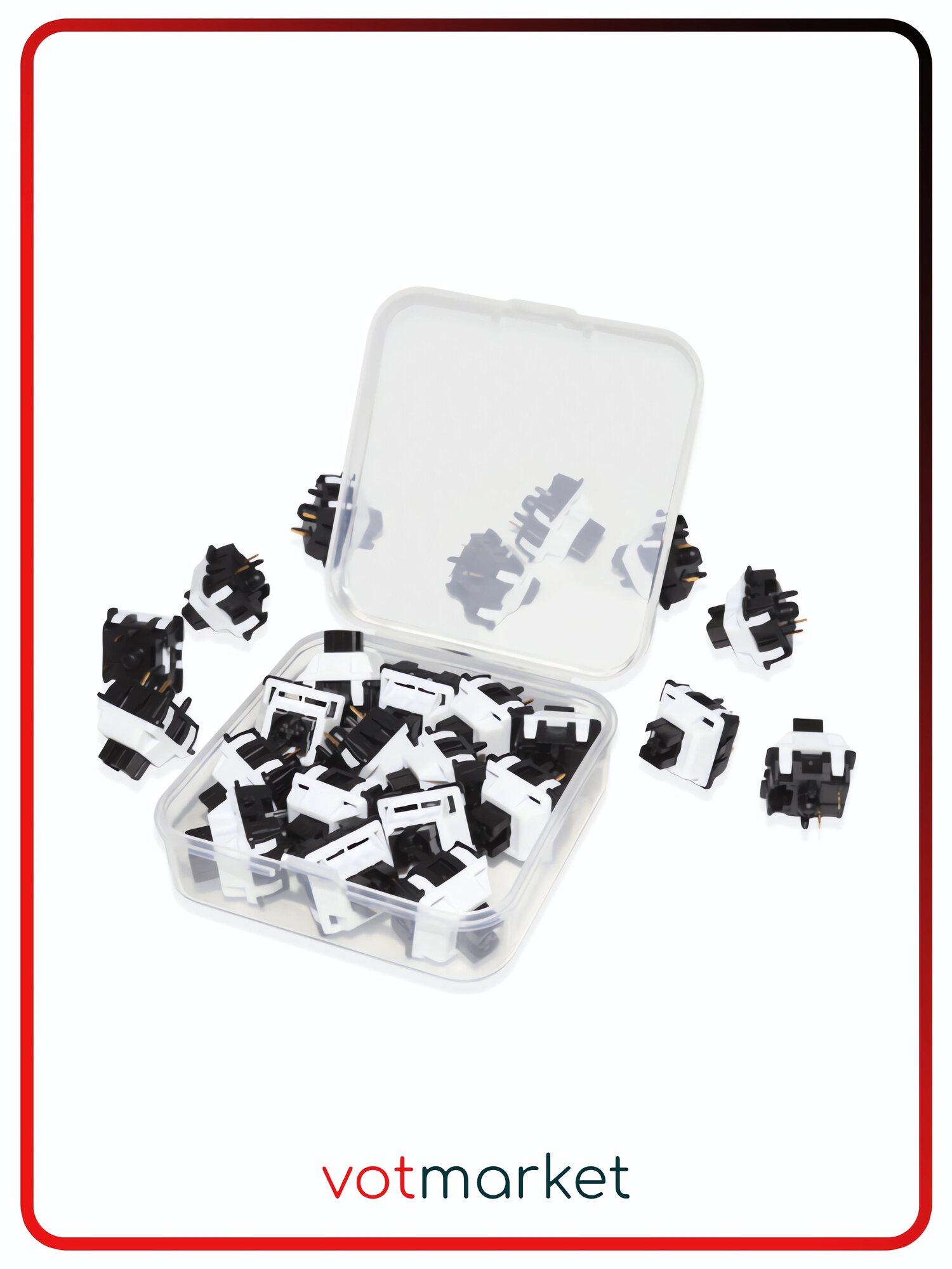 Набор свитчей VOROTEX "Panda" ZF, линейные, механические, 5 pin, 14 шт