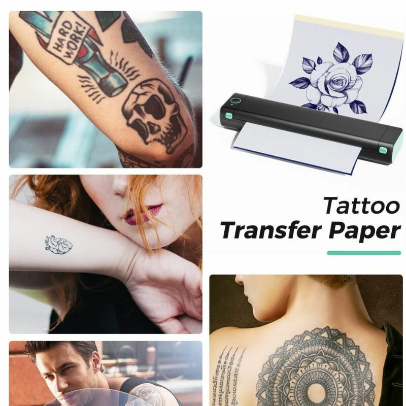 Беспроводные шаблоны для передачи татуировок бумага для принтера, 100 листов