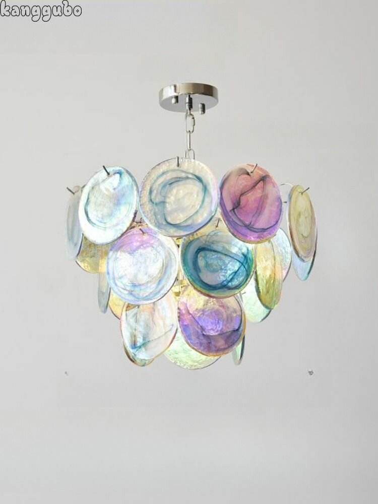 Итальянская муранская люстра из витражного стекла ручной работы