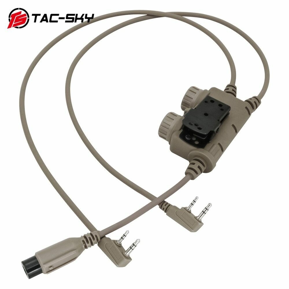 TAC-SKY Тактическая гарнитура Двойная связь RAC PTT Адаптер kenwood Plug
