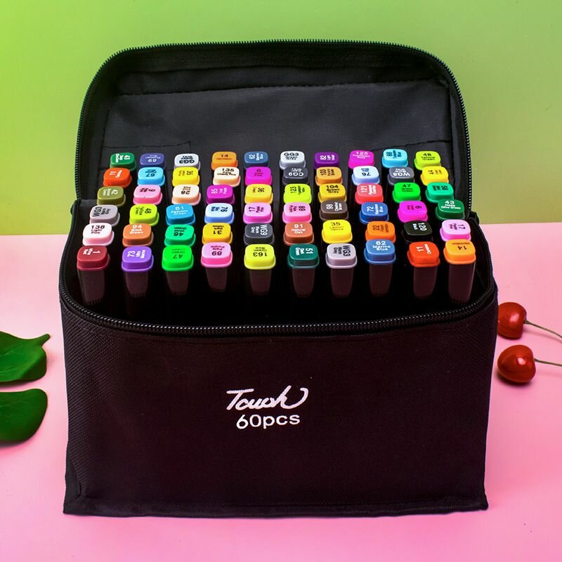 Маркеры для скетчинга и рисования / фломастеры 60 цветов (60 штук)
