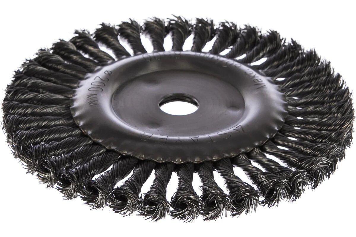 STAYER MASTER щетка дисковая для УШМ, плетенные пучки проволоки 0,5 мм, 200х22 35120-200