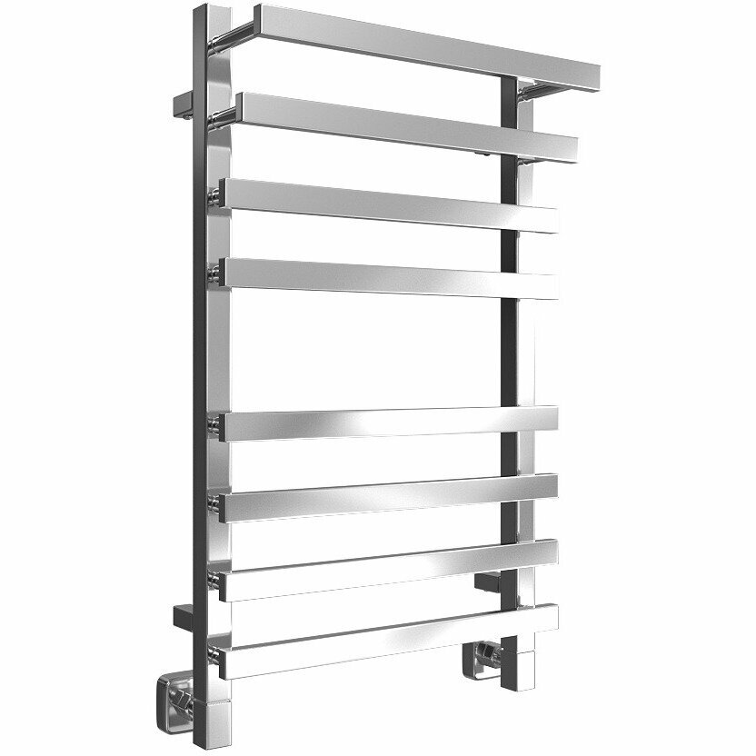 Полотенцесушитель водяной Двин (Dveen) F Plaza 80х50 см, с полкой, K8 квадрат полированный хром