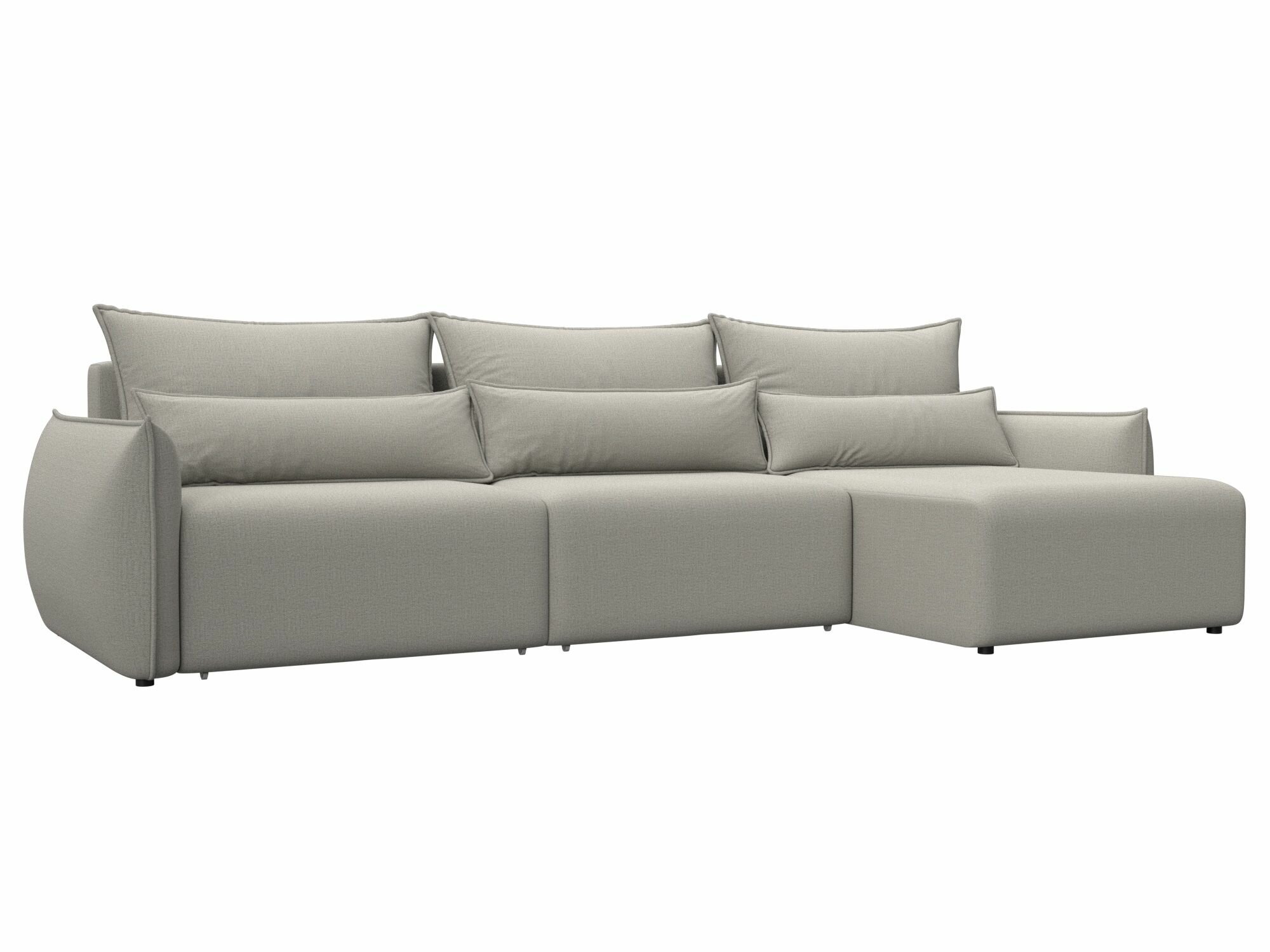 Диван угловой Luna НПБ Лонг угол универсальный, рогожка, 322x160x96, бежевый