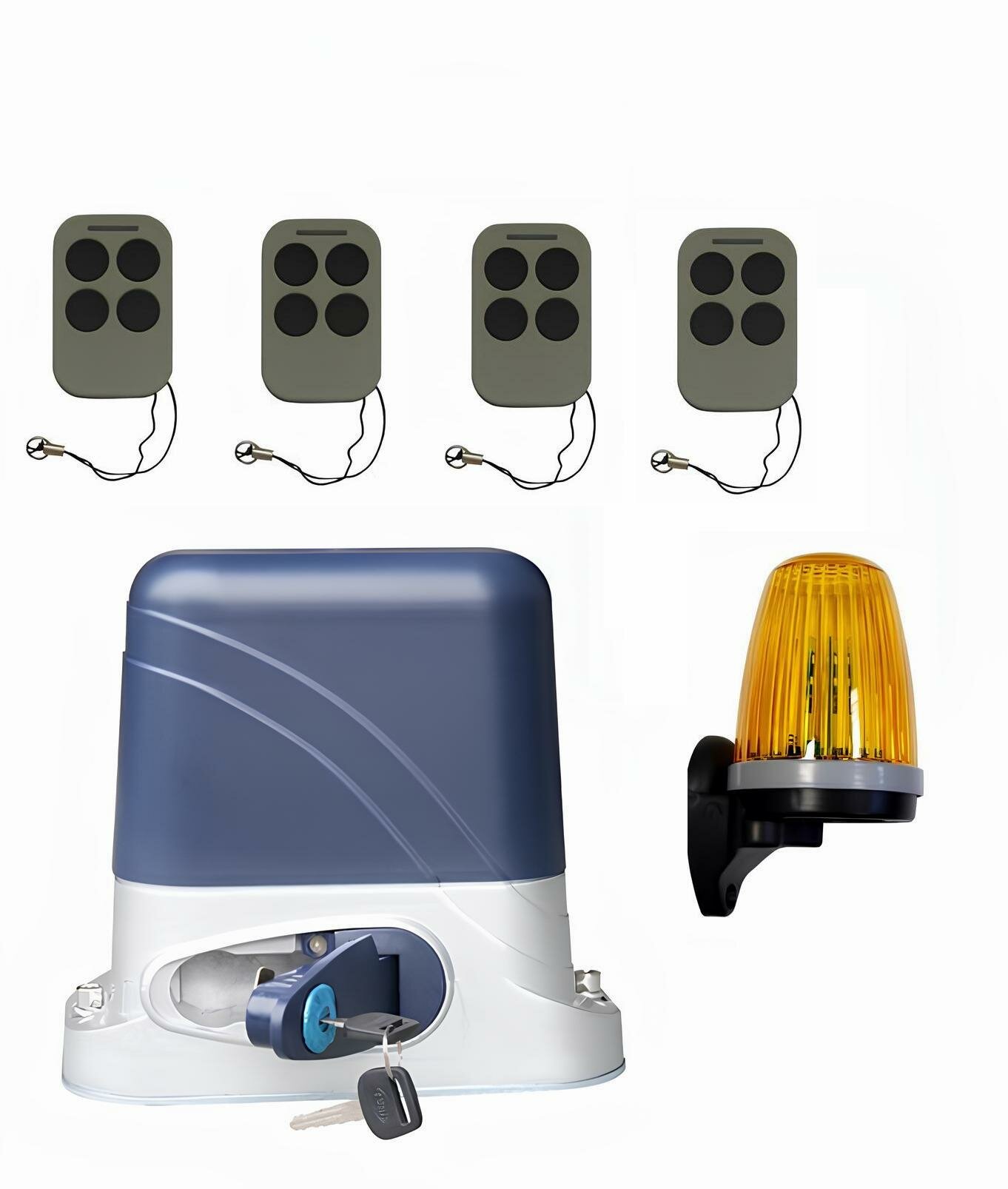 Автоматика для откатных ворот KSL-1300 KIT-L3K-Т4, комплект: привод, 4 пульта, лампа