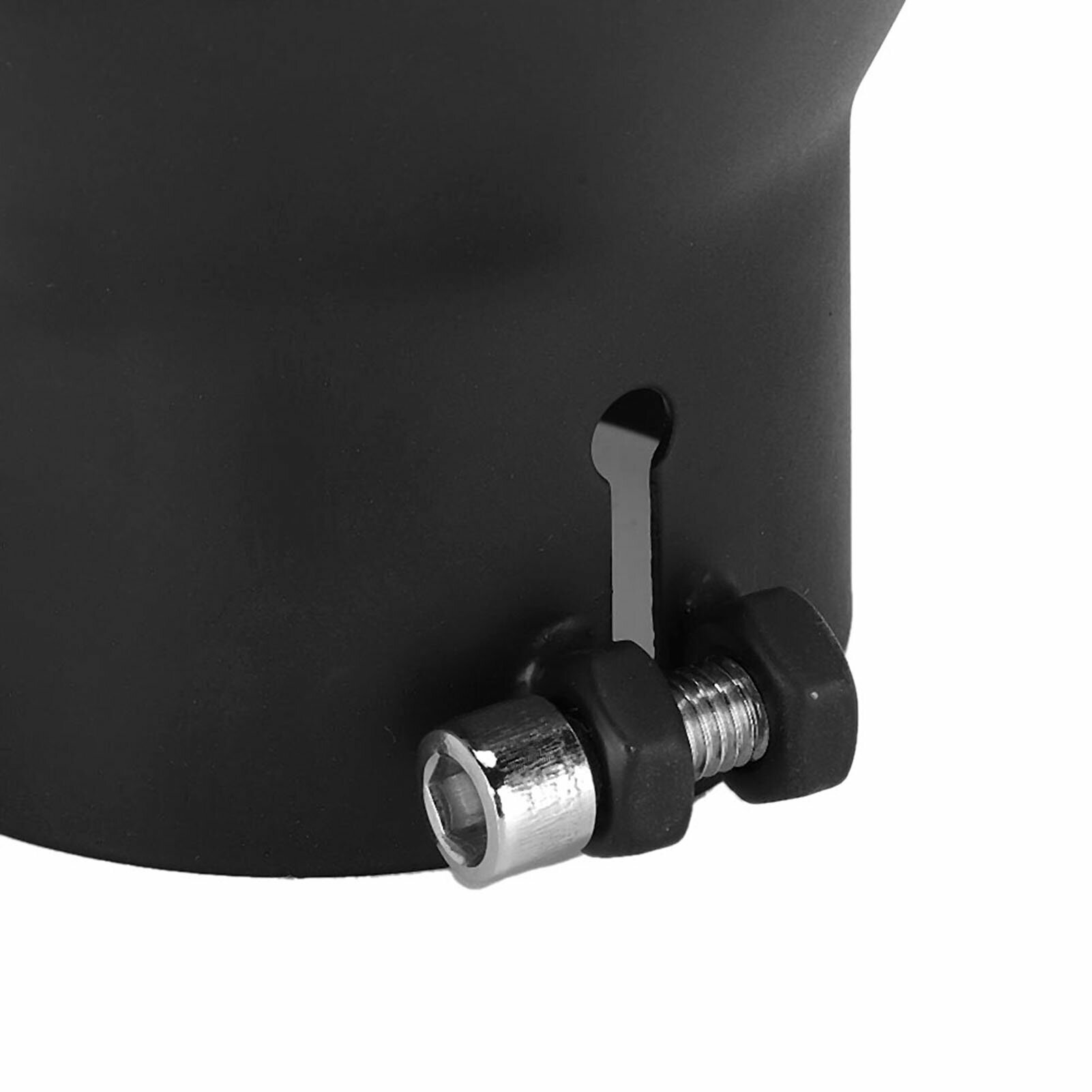 Car Exhaust Pipe Stainless Steel 80mm/3.1in Inlet 102mm/4in Outlet 300mm/11.8in Length 76mm/3in Mounting Universal Tail Throat Black 1 Piece