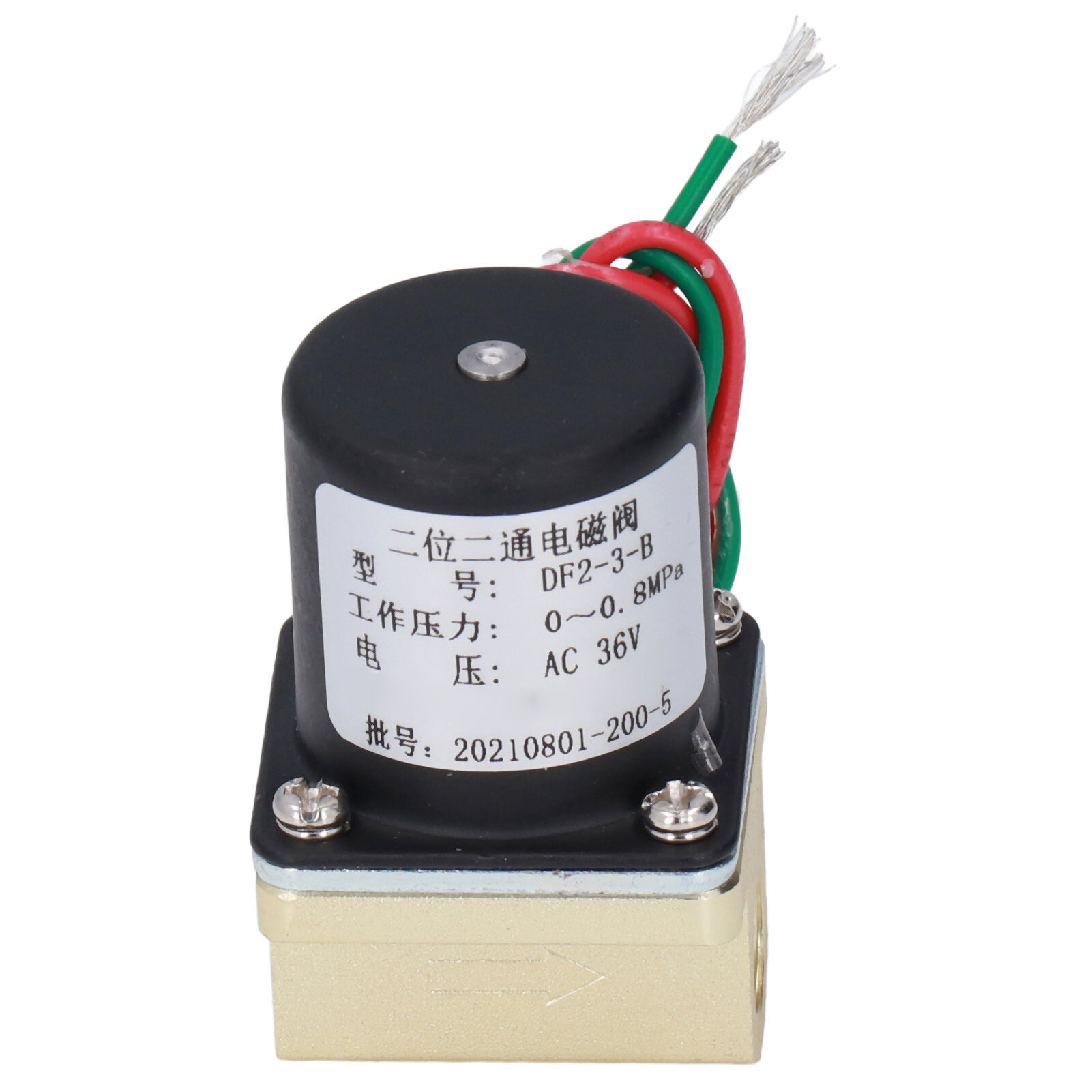 Электромагнитный клапан из латуни, высокоточный литой материал, разъемная конструкция, 2 положения, 2-ходовой резьбовой переключатель для газа и жидкости, переменный ток 36 В