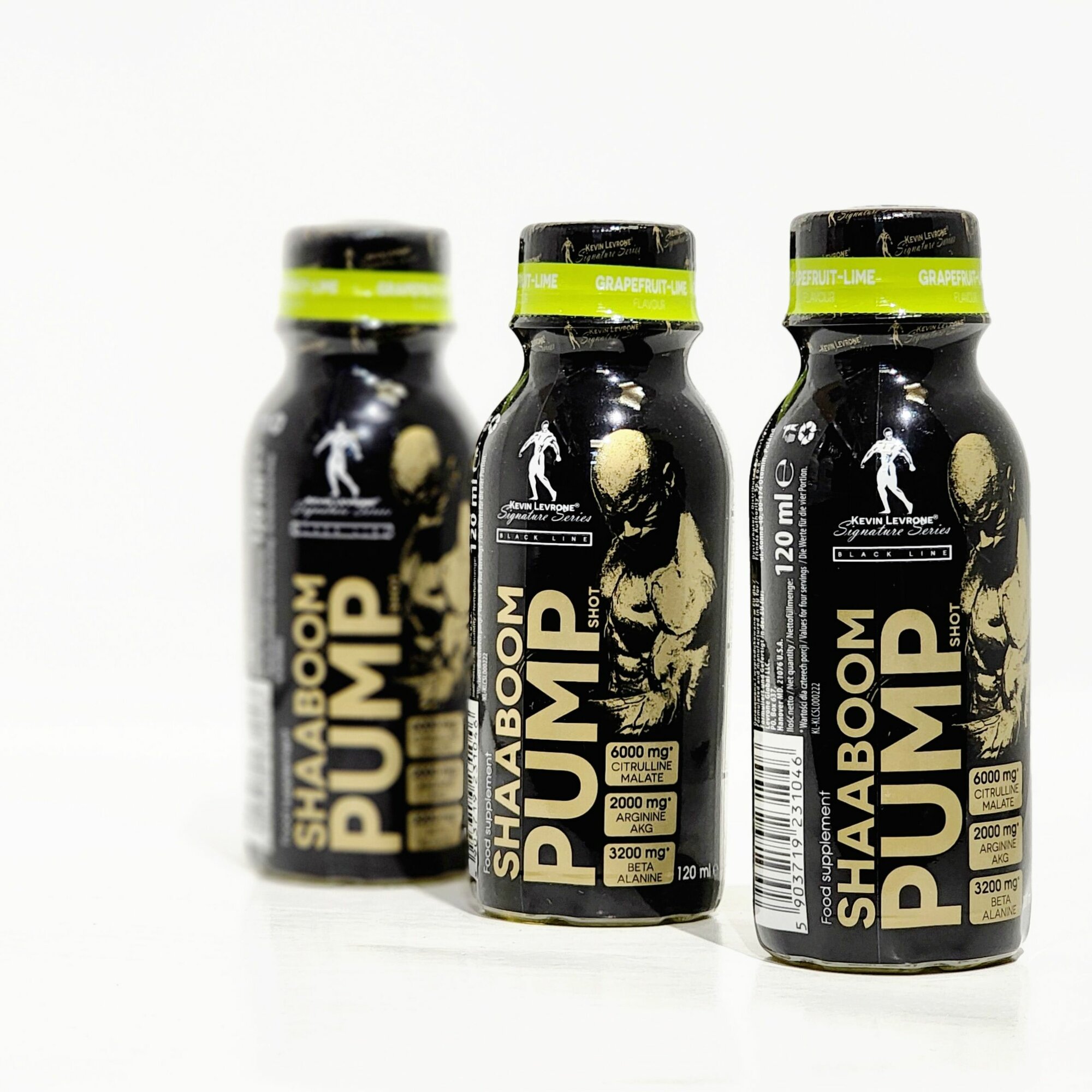 Предтрен Kevin Levrone - Shaaboom Pump Shot (3 шота по 120мл) Предтренировочный комплекс жидкий Kevin Levrone - Shaaboom PUMP (4 порции/120мл) 3шт - Грейпфрут-лайм
