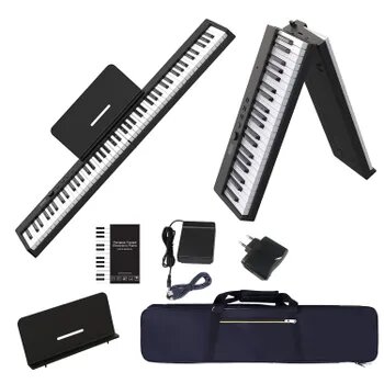 Складное электронное пианино,88 клавиш, электронное пианино для начинающих, встроенная литиевая батарея, перезаряжаемая