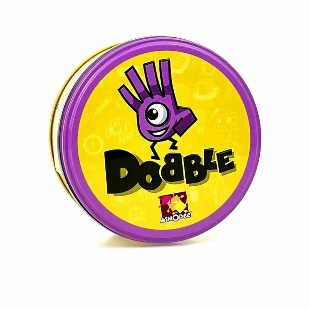 Настольная игра Доббль/ Дубль Spot it! Purple- отличное развлечение для всей семьи и забавный подарок на Рождество!