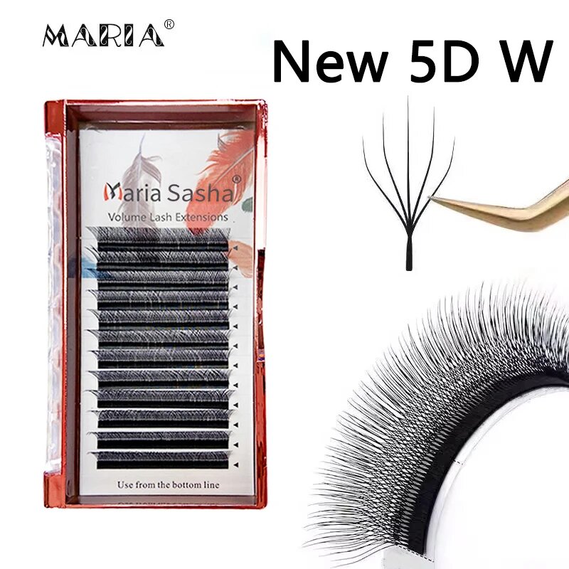 MARIA 5D ресницы веерные D изгиб 8 мм Mega Volume