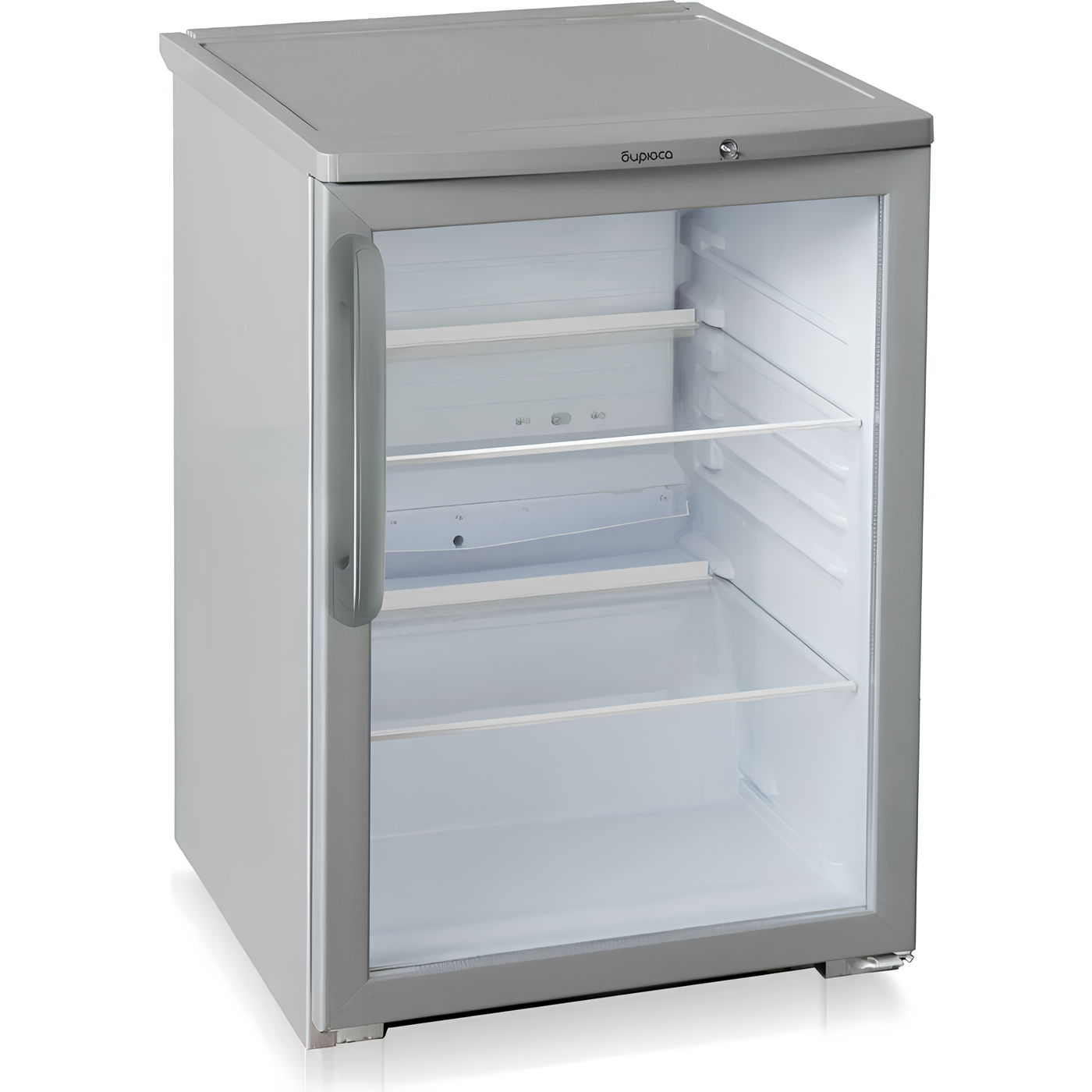 Холодильная витрина Бирюса Б-M152 сталь, однокамерная, серый, объем 152 л.