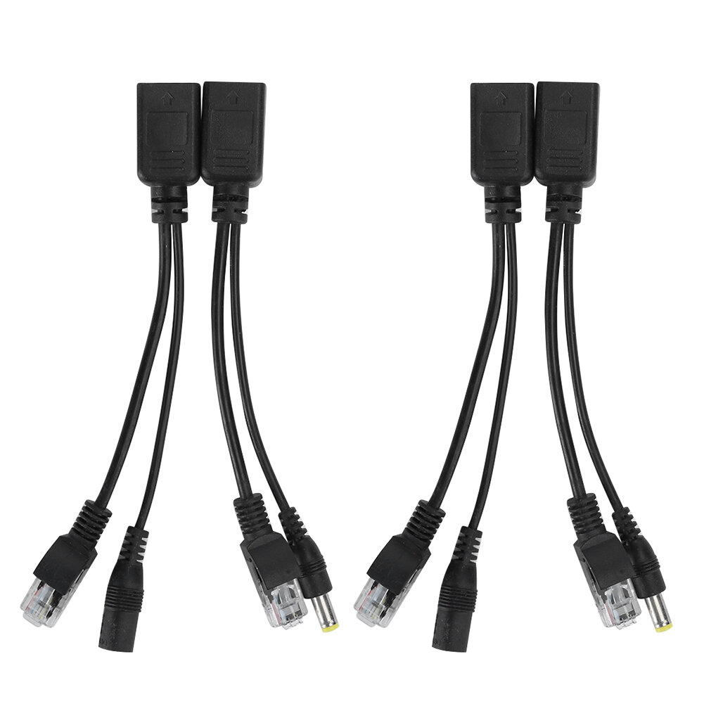 2 пары POE сплиттер сетевой камеры блок питания модуль сепаратор оборудование мониторинга 12 В