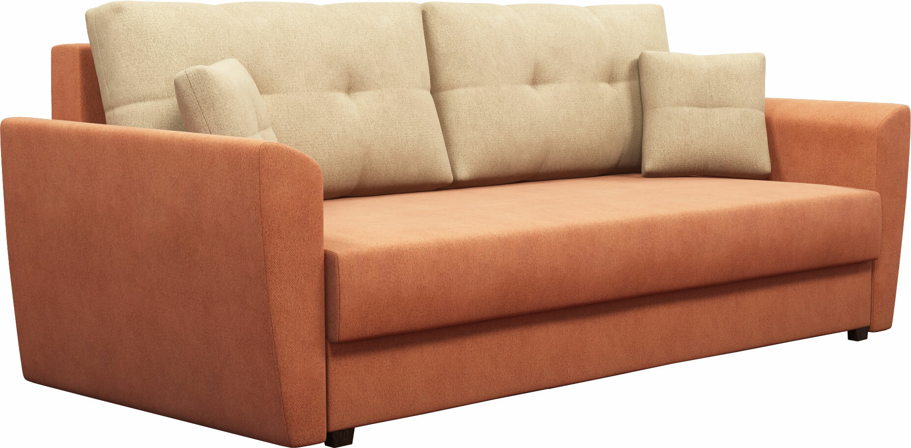Диван еврокнижка Амстердам капучино оранжевый